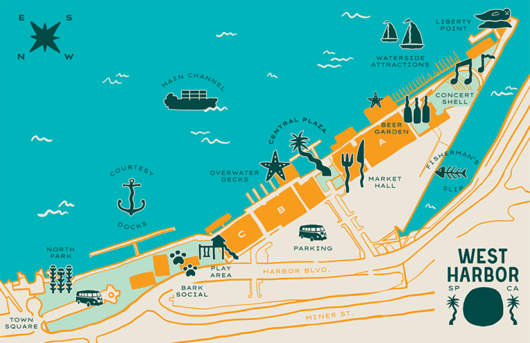 A new map showing the location of the buildings, parking, and open ...