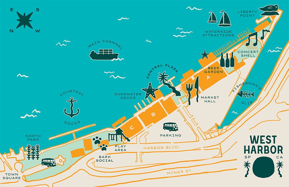 A new map showing the location of the buildings, parking, and open ...