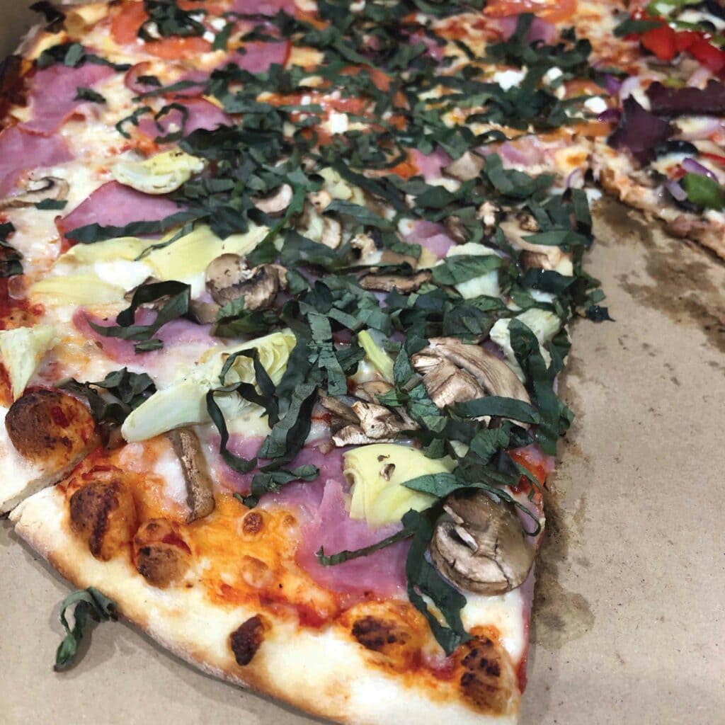 Burattino Brick Oven Pizza’s Mercedes pizza. (photo: Sanam Lamborn)