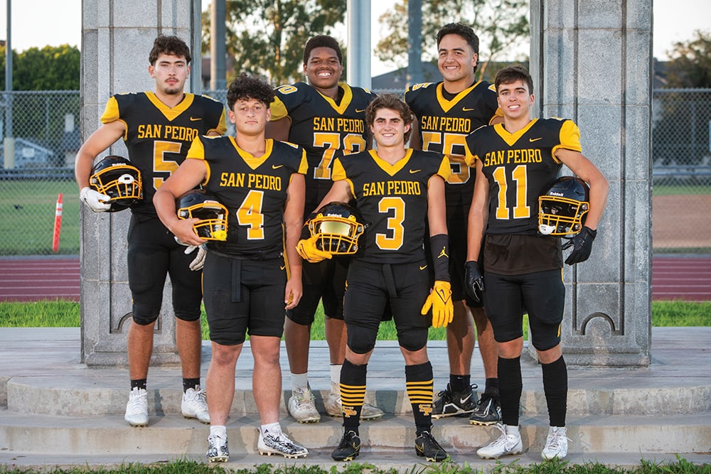 PREMIER PIRATES (l to r): Dylan Rubino, Pete Eneliko, Ephraim Miller ...